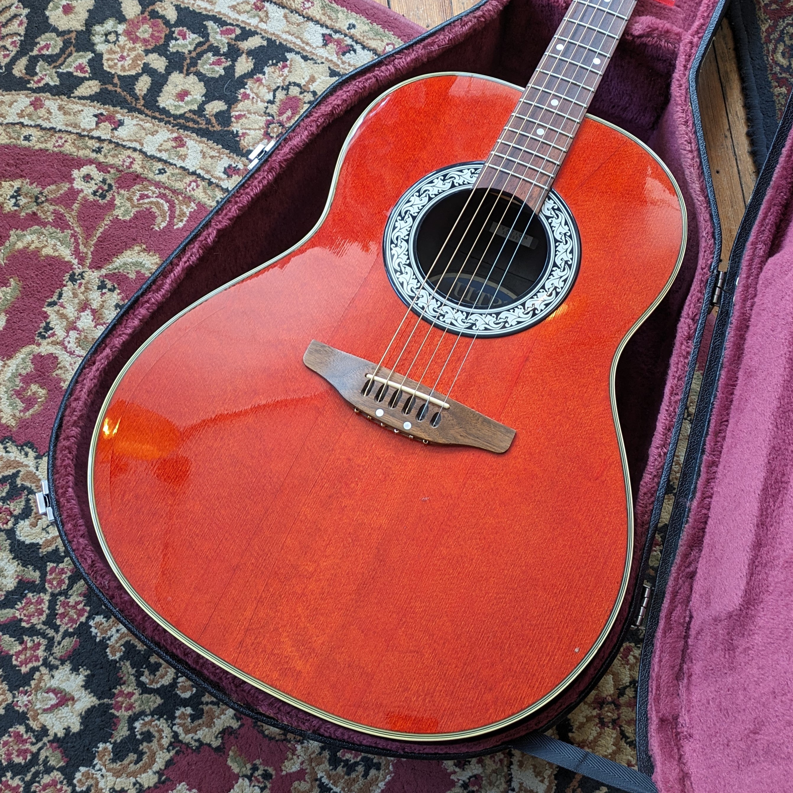 Ovation Ultra Series Model 1312 Acoustic Guitar USA 1986 w/Case #33206